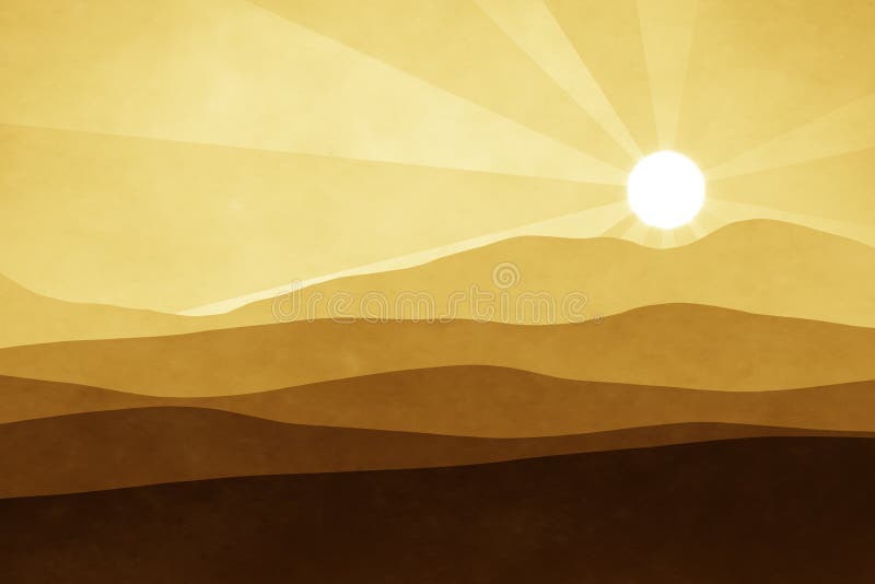 Brown landscape background stock illustration. Illustration of orange ...