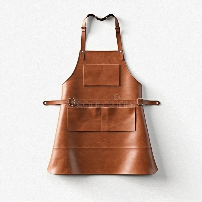 Brown Leather Apron Isolated on White Background, Created with ...