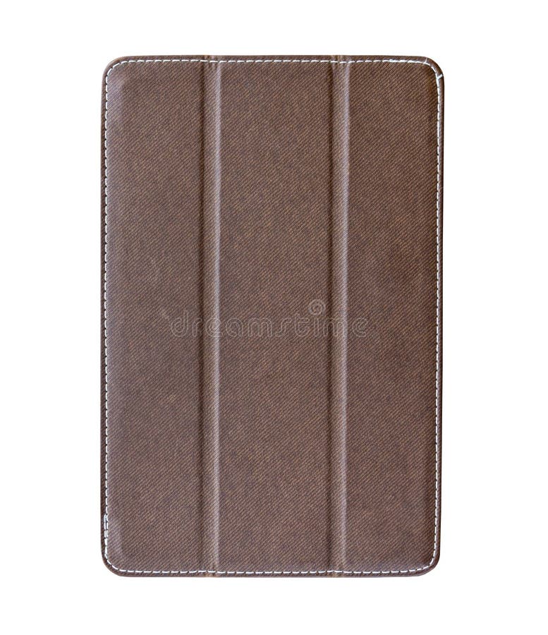 Brown leather case stock photo. Image of computer, closeup - 60335386