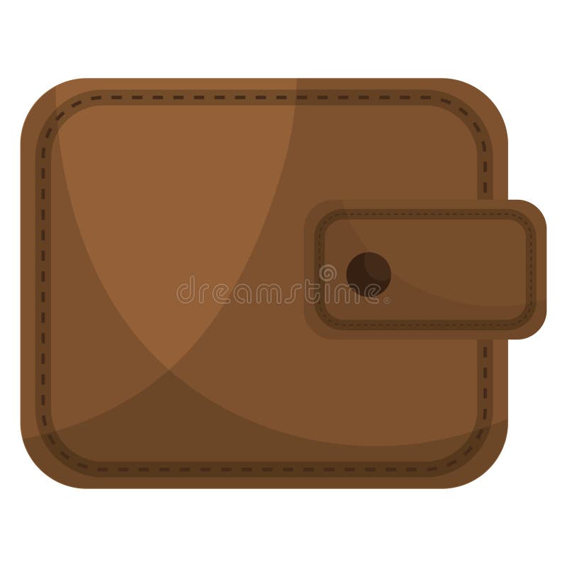 Brown Leather Briefcase Isolated Flat Icon. Stock Vector - Illustration ...
