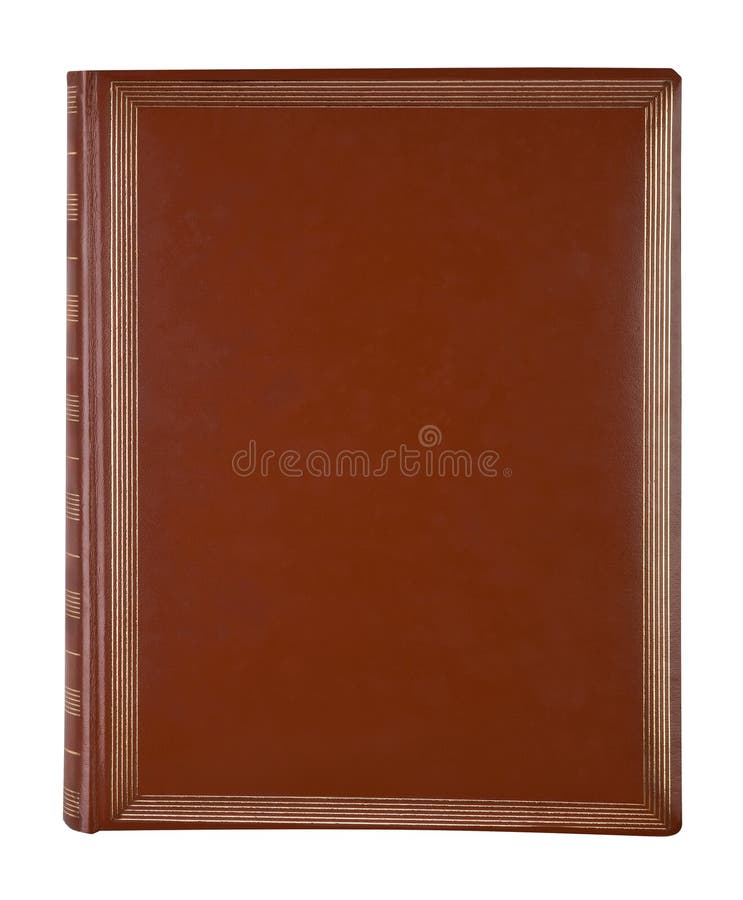 Brown Leather Book Cover with Spin. Stock Photo - Image of pattern ...