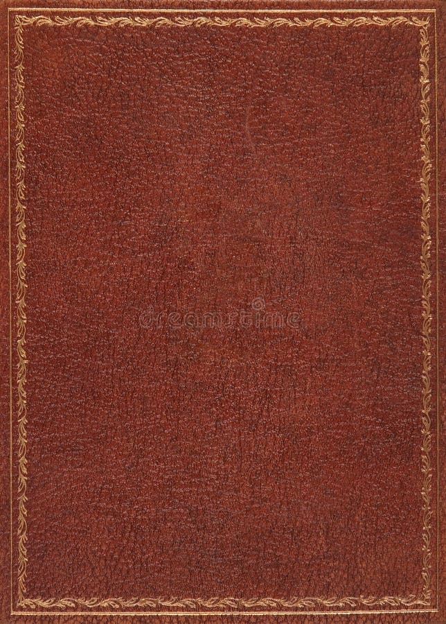 Brown leather book cover stock image. Image of decoration - 7811399