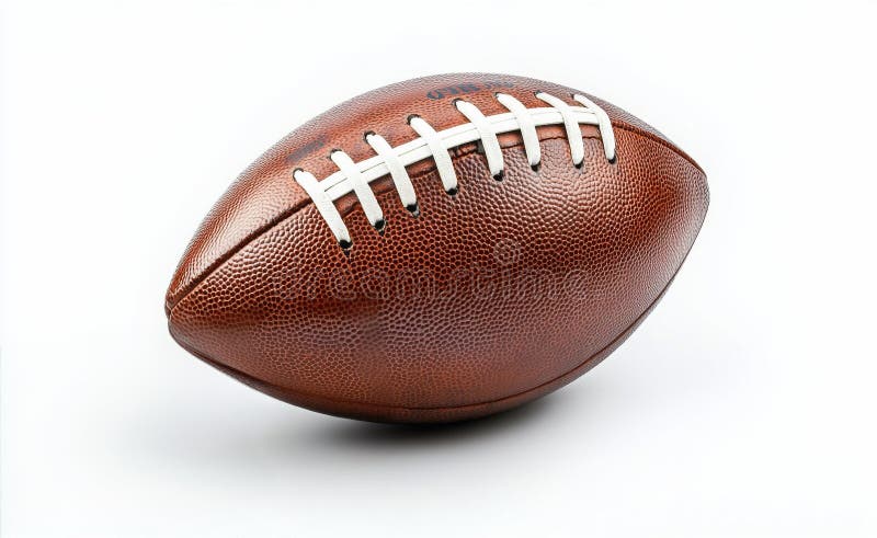 Brown Leather Football on a Plain Background, Emphasizing Its Texture ...