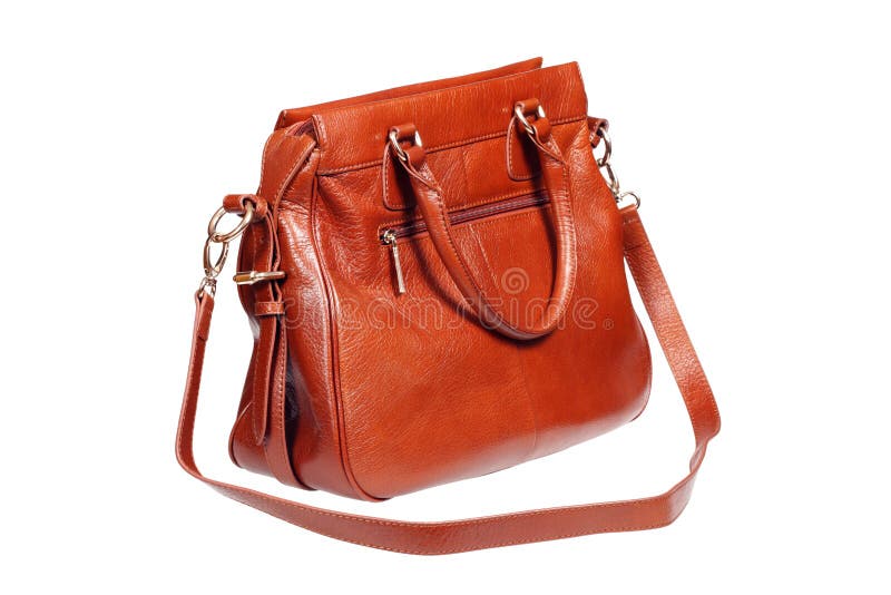 Brown leather handbag stock photo. Image of single, style - 22641864
