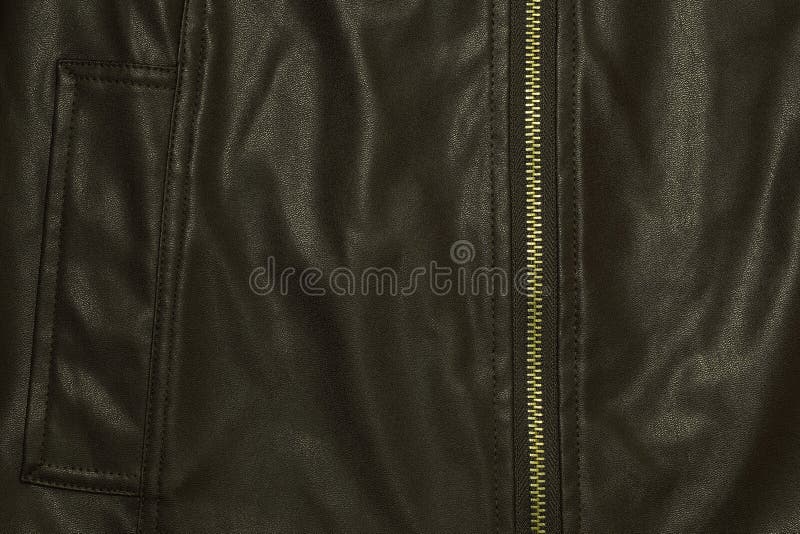 Brown Leather Jacket and Seam Pattern Stock Photo - Image of dark ...