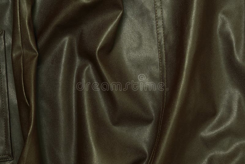 Brown Leather Jacket and Seam Pattern Stock Photo - Image of macro ...
