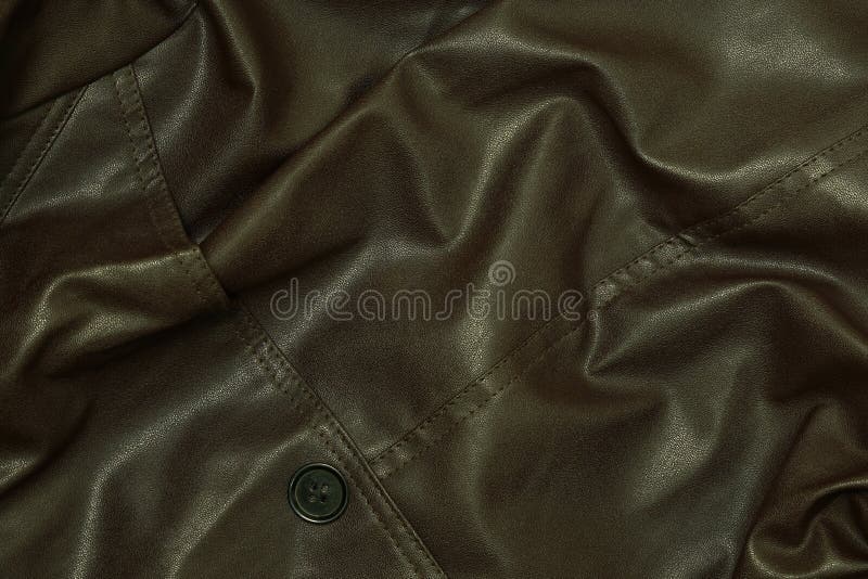 Brown Leather Jacket and Seam Pattern Stock Image - Image of object ...