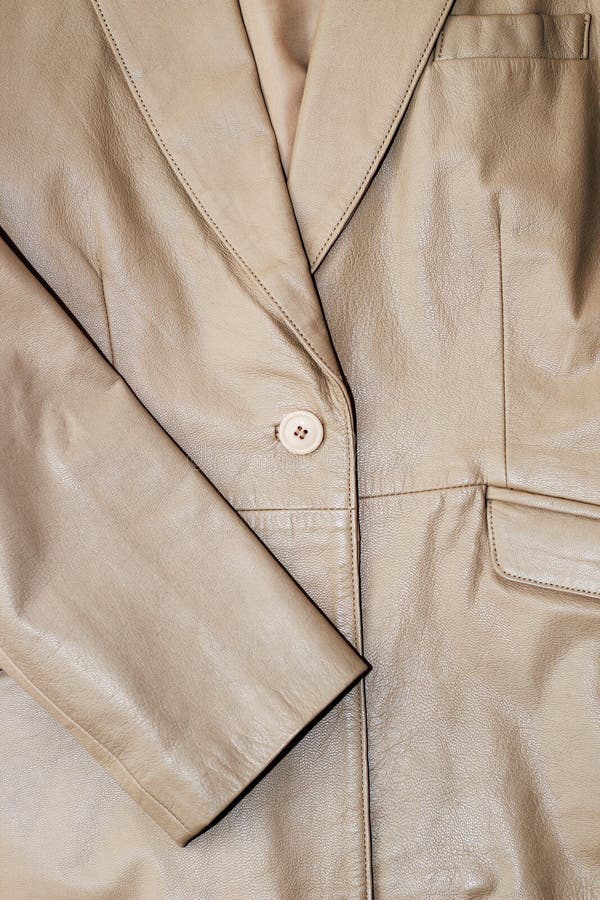 Brown Leather Jacket Texture, Genuine Soft Leather. Stock Photo - Image ...