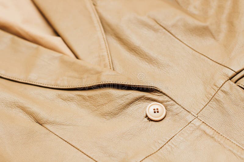 Brown Leather Jacket Texture, Genuine Soft Leather. Stock Image - Image ...