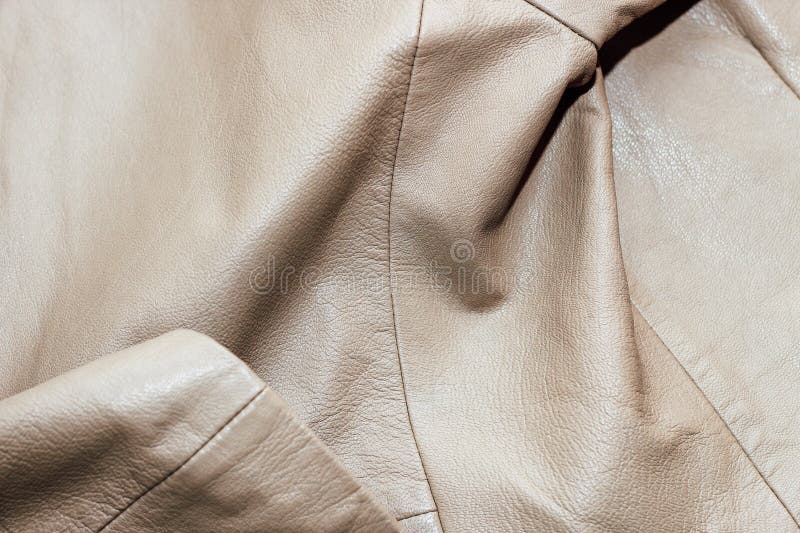 Brown Leather Jacket Texture, Genuine Soft Leather. Stock Photo - Image ...