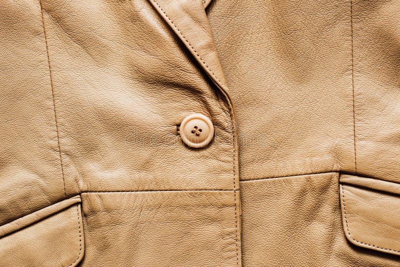 Brown Leather Jacket Texture, Genuine Soft Leather. Stock Image - Image ...