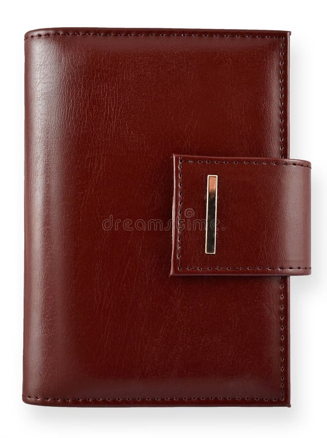 Brown leather notebook stock image. Image of closed, diary - 29833111