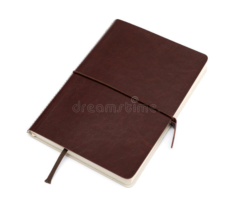 Brown leather notebook stock image. Image of appointment - 48490217