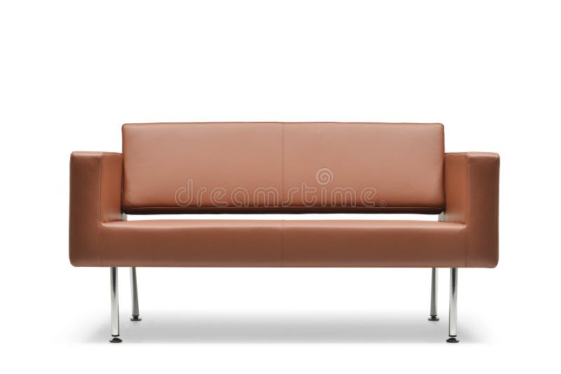 Brown Leather Sofa Side View Stock Photo - Image of luxury, style: 82147450