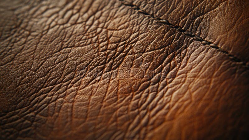 Brown Leather Surface Close Up Stock Photo - Image of home, furniture ...