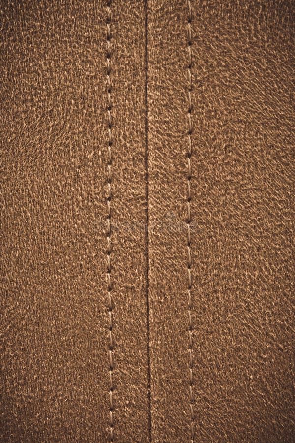 Leather Texture Colose-up with Linear Stiches Stock Image - Image of ...