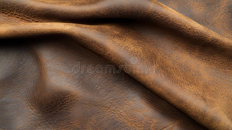 Brown Leather Texture, Genuine Leather Material Closeup for Background ...