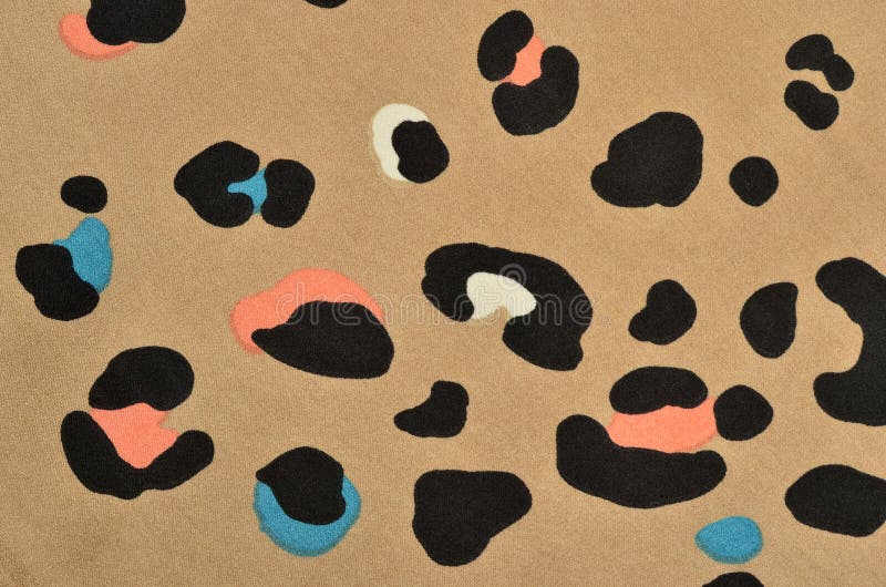 Brown leopard fur pattern. stock illustration. Illustration of modern ...