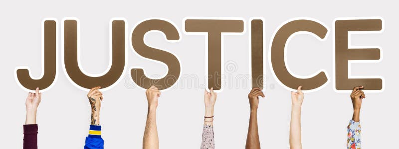 Brown Letters Forming the Word Justice Stock Image - Image of judgement ...