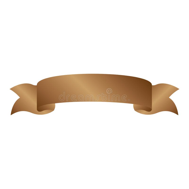 Brown Light Label with Ribbon on Gradient Stock Illustration ...