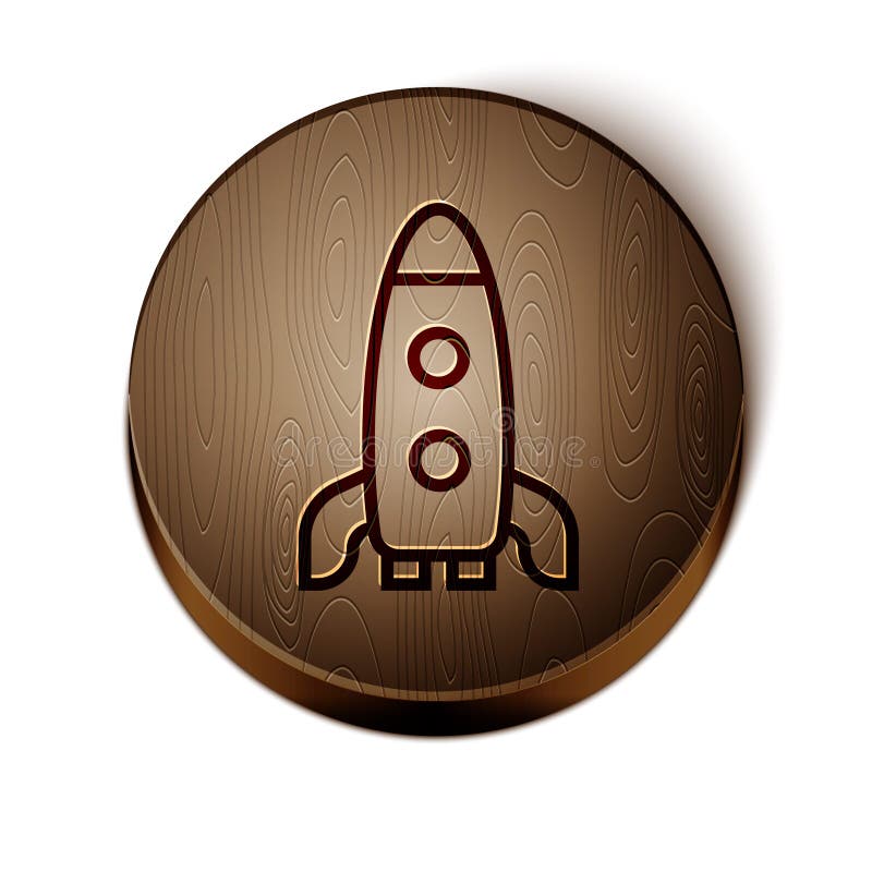 Wooden Linear Rocket Icon Stock Illustrations – 657 Wooden Linear ...