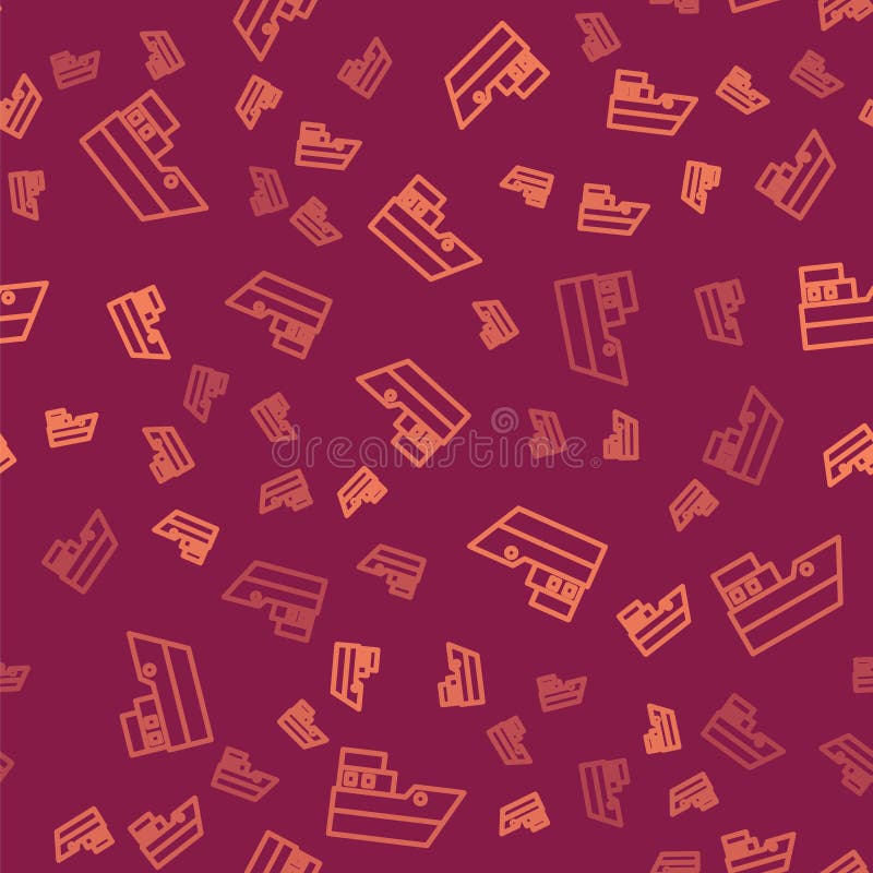 Brown Line Ship Line Path of Ship Sea Route with Start Point GPS and ...