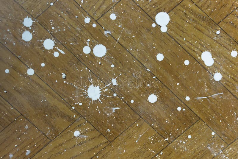 Brown Linoleum with White Paint Splashes Stock Image - Image of ...