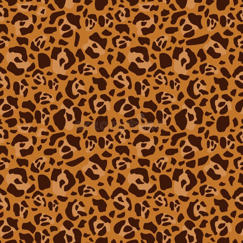 Brown Lion Skin Seamless Pattern Stock Vector - Illustration of lion ...
