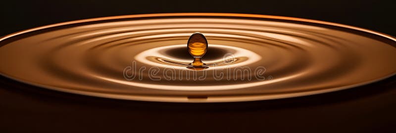 Brown Liquid Drop Falling Creating Ripples Abstract Design Background ...