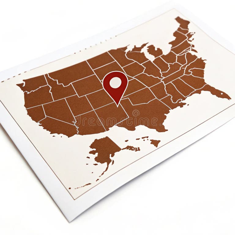 Brown Location Map stock illustration. Illustration of journey - 364247967