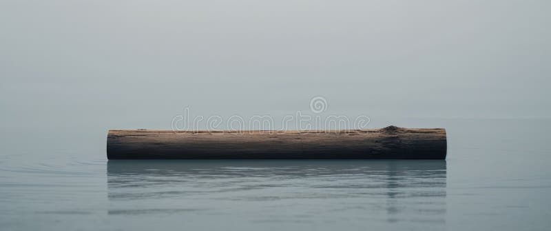 Brown Log Floating on Calm Grey Blue Water Stock Photo - Image of vivid ...