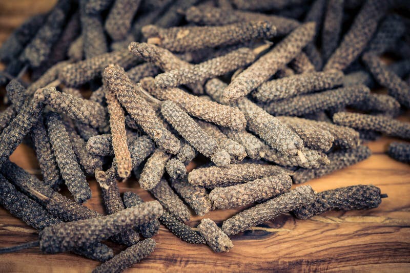 Brown long pepper stock photo. Image of flavor, bowl - 275456750