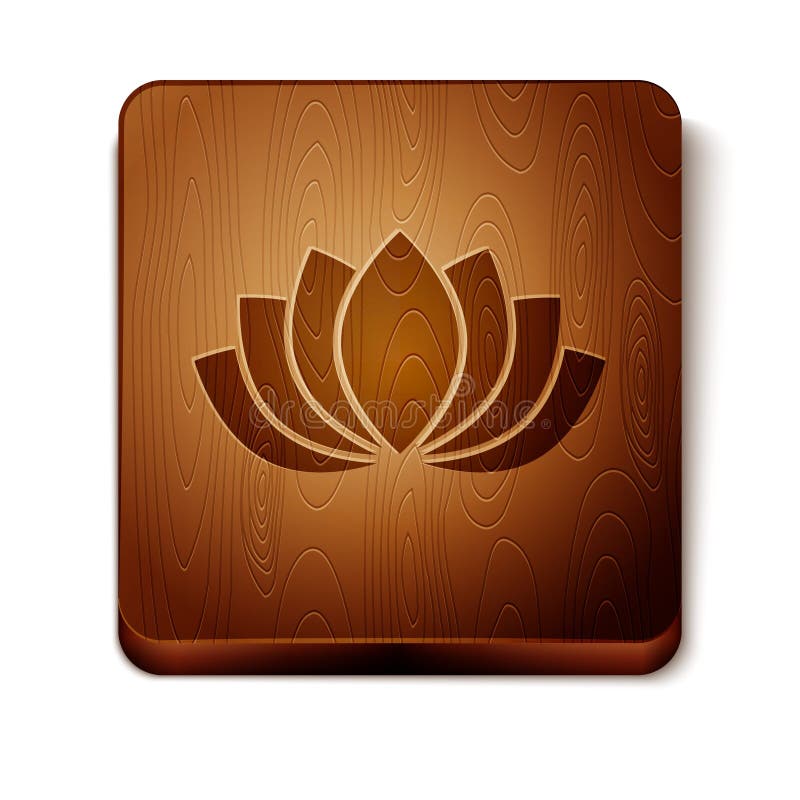 Brown Lotus Flower Symbol, Vector Illustration Stock Vector ...