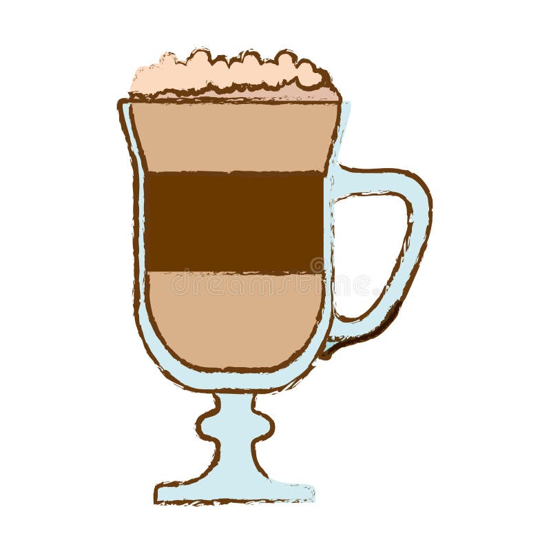Brown Macchiato Glass Icon Design Stock Illustration - Illustration of ...