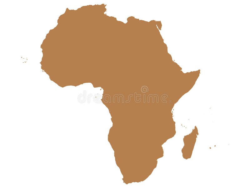 Africa map brown stock vector. Illustration of continent - 8086222