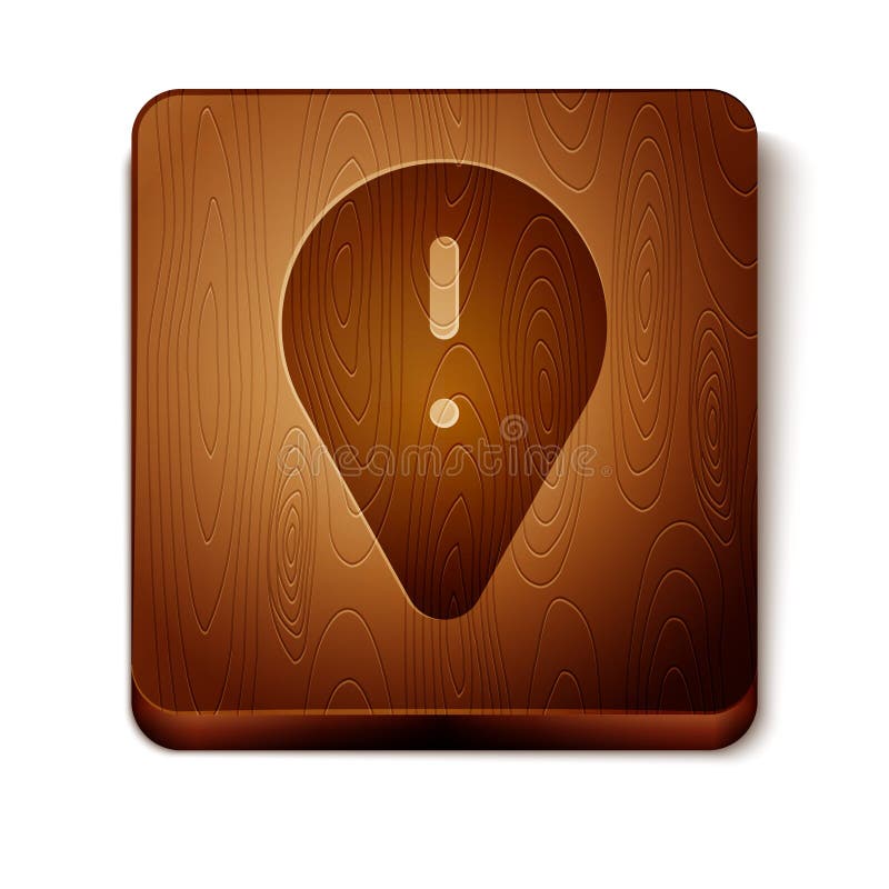 Wooden Exclamation Mark Symbol Isolated Stock Illustrations – 204 ...