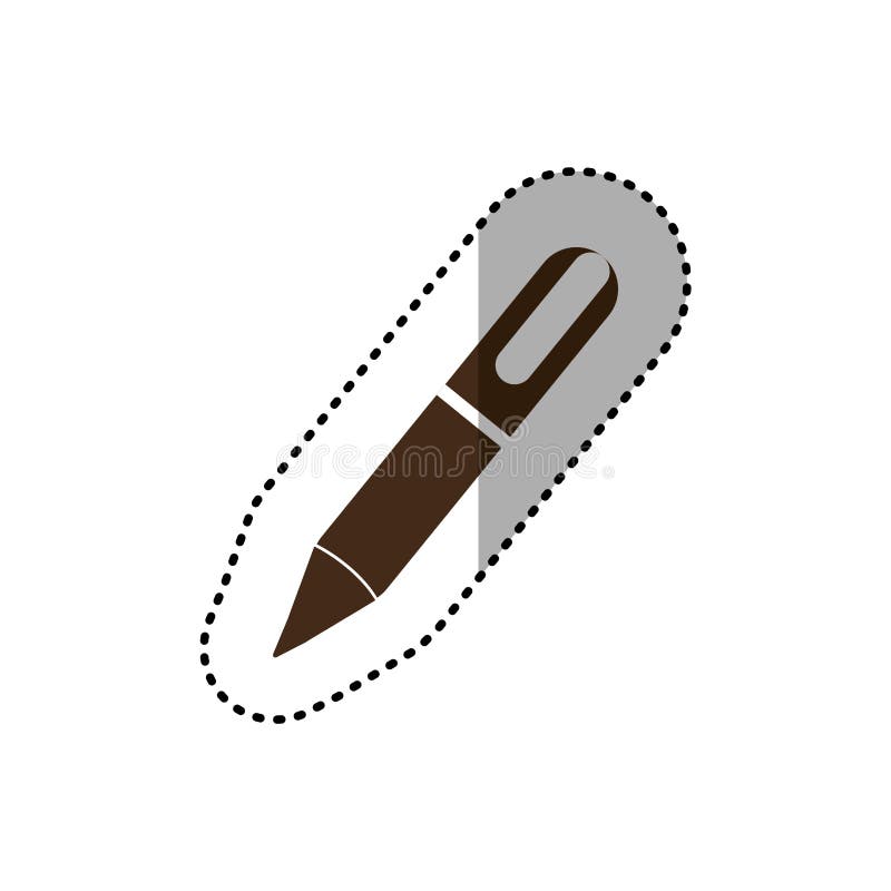 Brown Metal Classic Pen Icon Stock Illustration - Illustration of ...