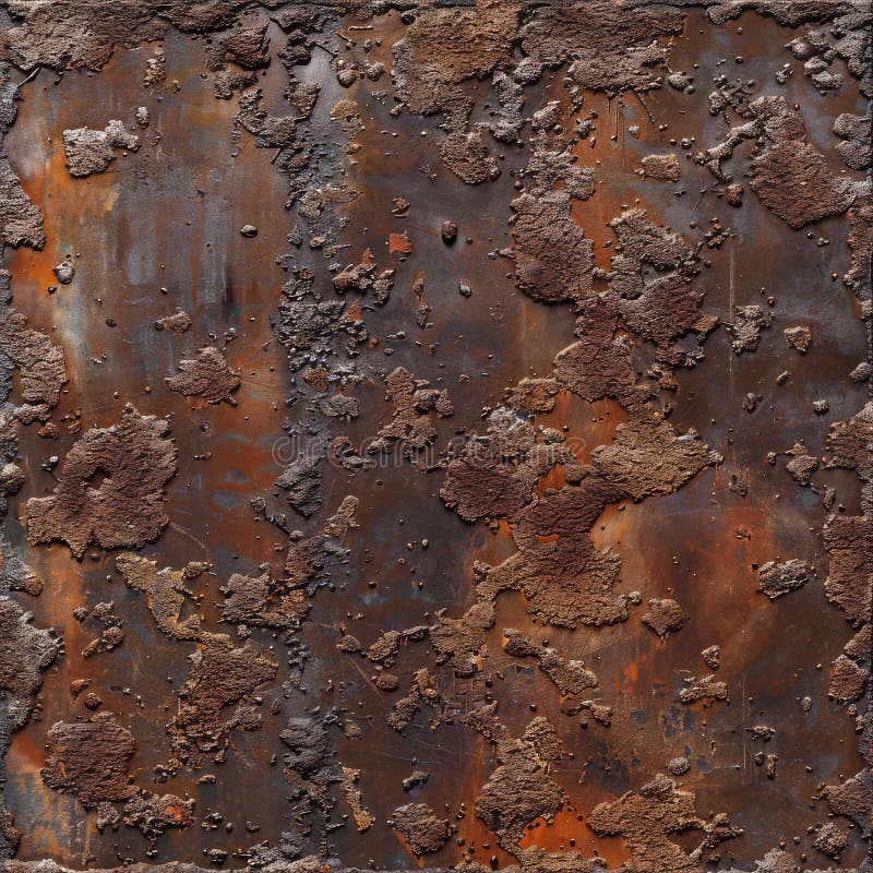 Brown Metal Surface Showing Signs of Wear and Tear with a Rough, Rusty ...