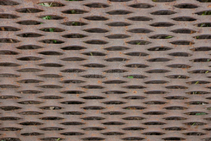 Brown Metal Texture from an Old Iron Grid Stock Image - Image of ...