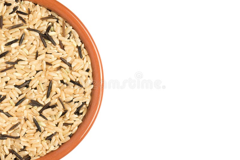 Brown mixed Rice in bowl stock photo. Image of healthy - 274529632