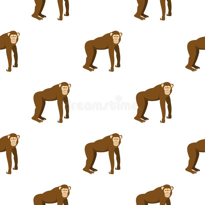 Brown Monkey Pattern Seamless Stock Vector - Illustration of nature ...