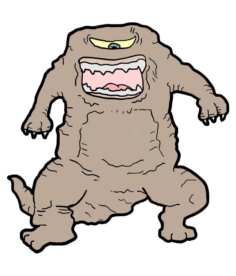 Brown monster stock vector. Illustration of cute, doll - 33015945