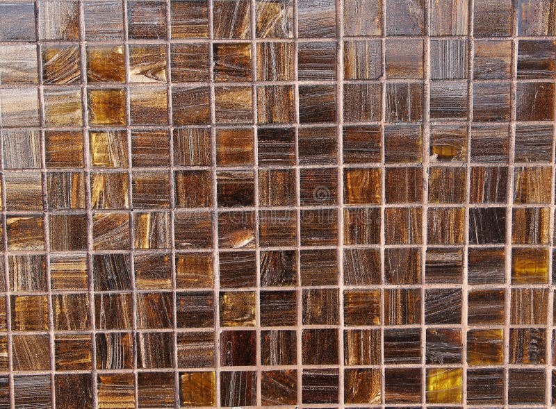 Brown Mosaic Tiles stock image. Image of background, effect - 49005663