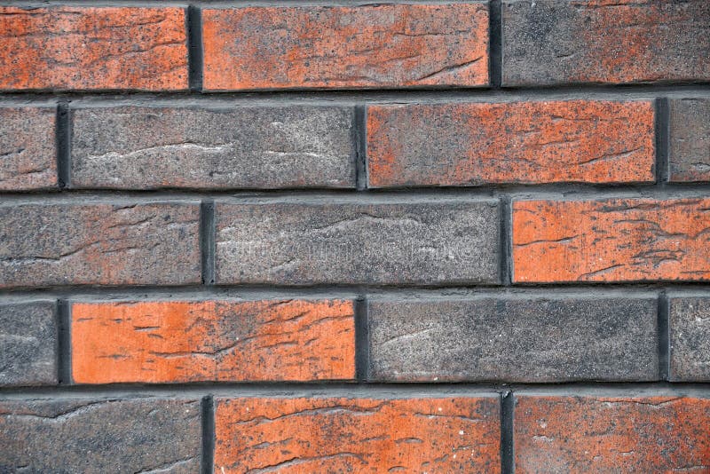 Brown Mottled Decorative Brick Wall for Background Stock Image - Image ...