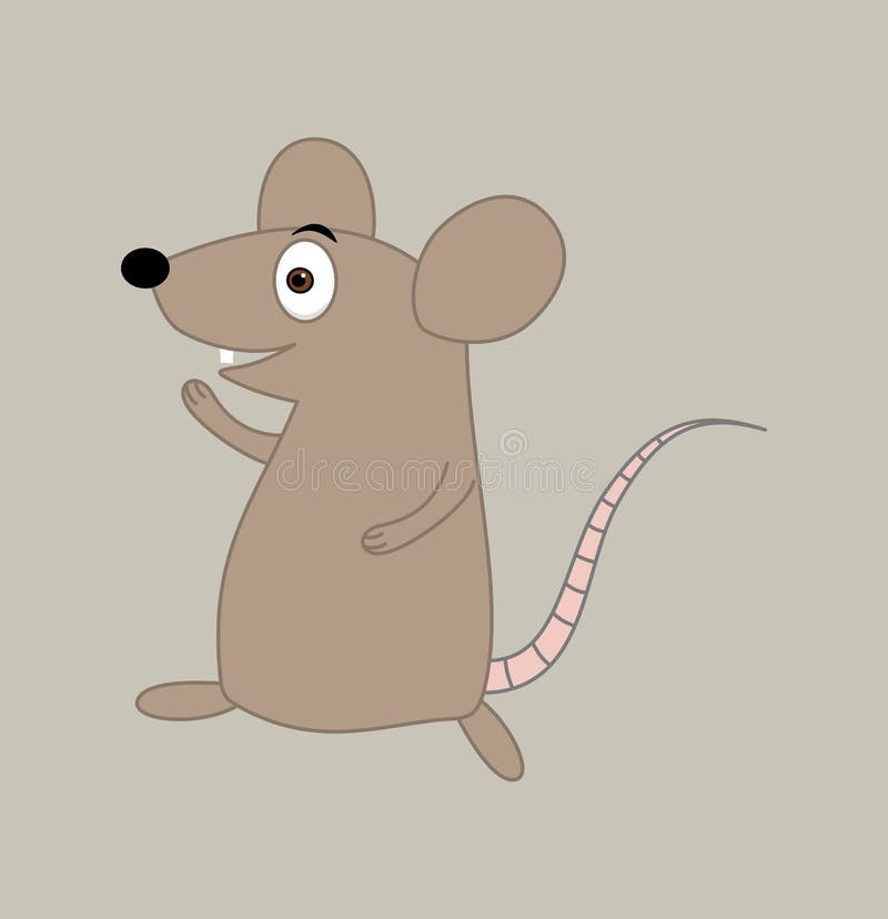A Brown Mouse on Its Profile with a Coloured Background Stock Vector ...