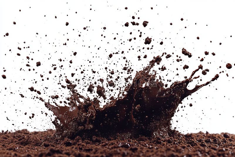 Brown Mud Splatter on White Background is a High-resolution Image ...