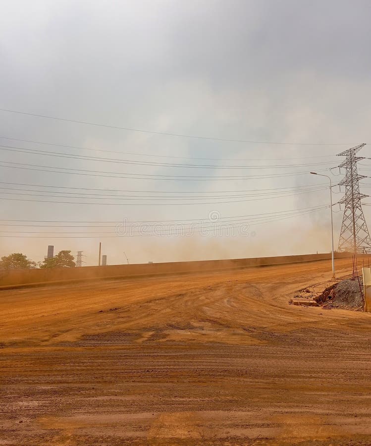 Brown Muddy Road in the Mining Area Stock Image - Image of brown, road ...