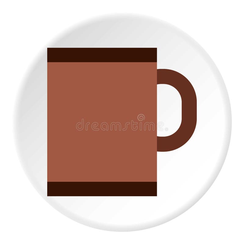 Brown mug icon, flat style stock vector. Illustration of material ...
