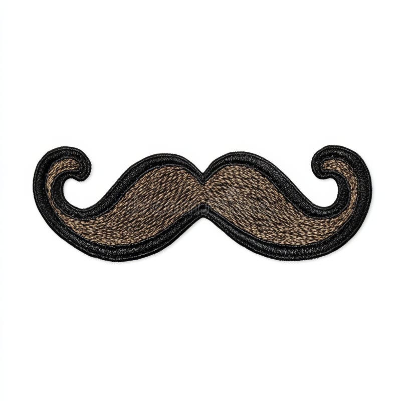 Brown Mustache Patch, Isolated on White Background, Fashion Accessory ...