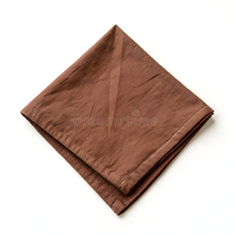 Brown Napkin Isolated on White Background Stock Illustration ...